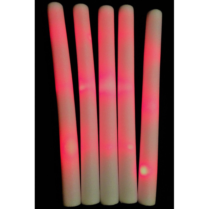 Bâton lumineux leds mousse rouge tap tap lumineux