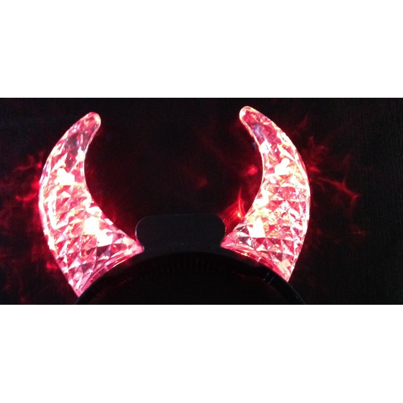 Corne lumineuse cristal rouge